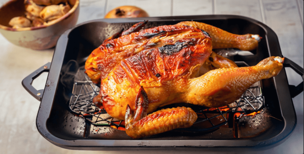 Receta de Pollo Asado en horno Kamado