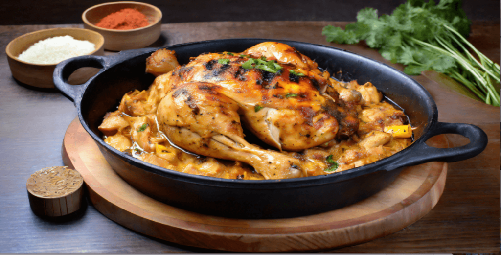 Pollo asado en cazuela de barro| Mandolina