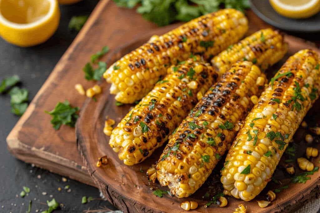 Mazorca de Maíz Asada con Mantequilla de Ajo y Limón | Mandolina