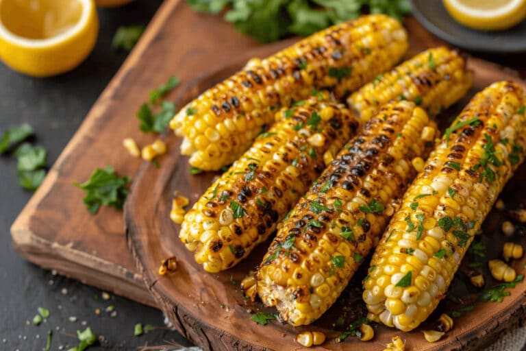 Mazorca de Maíz Asada con Mantequilla de Ajo y Limón | Mandolina