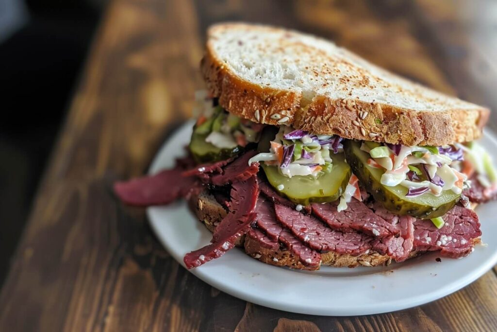 Sándwich de pastrami y pepinillos receta clásica | Mandolina